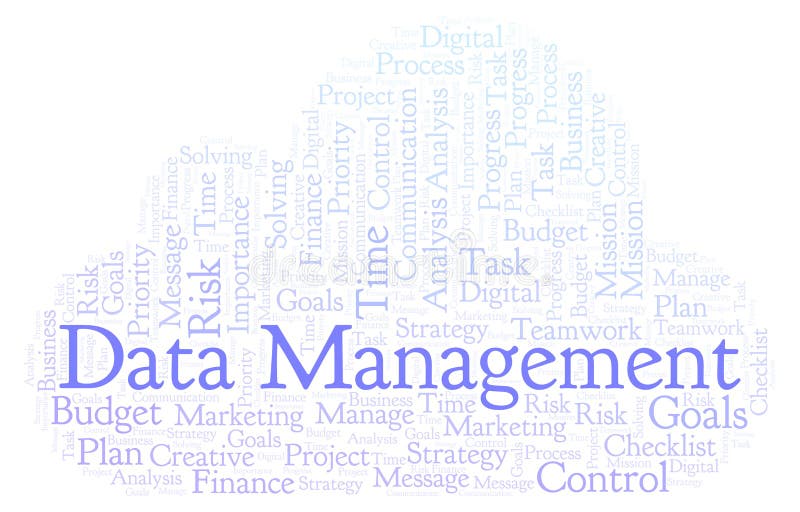 Data Management Word Cloud, Made with Text only. Stock Illustration ...