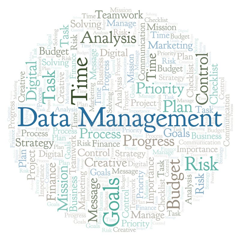 Data Management Word Cloud, Made with Text only. Stock Illustration ...
