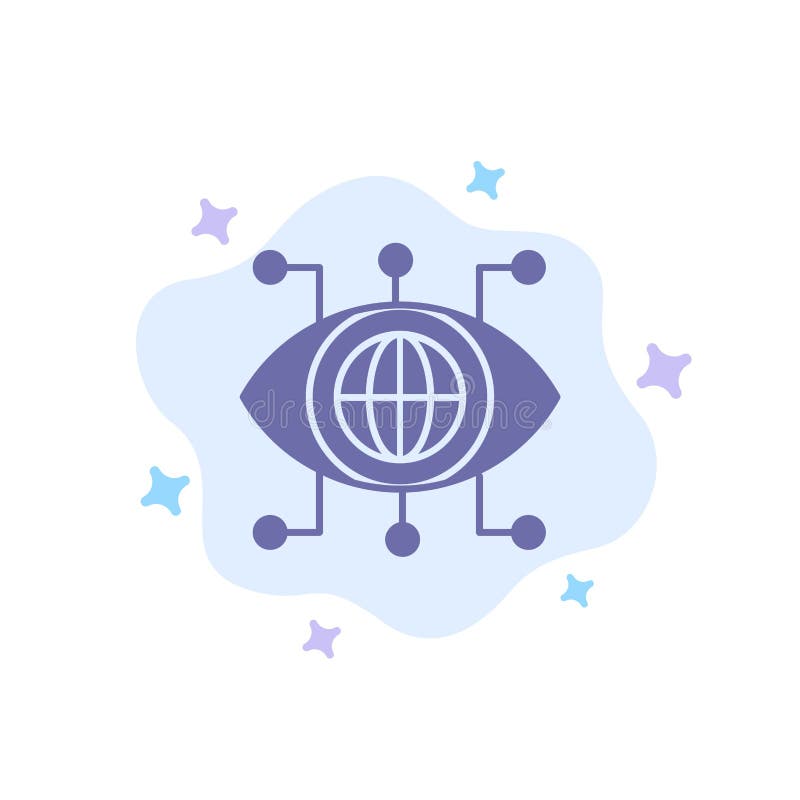 Data, Manager, Technology, Vision Blue Icon on Abstract Cloud ...