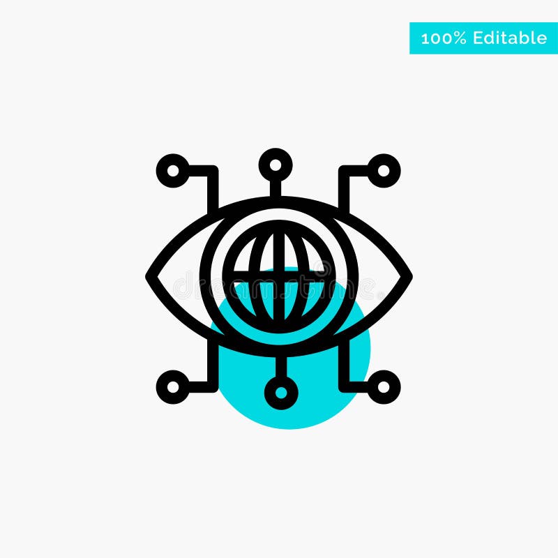 Data, Manager, Technology, Vision Line Icon with 5 Steps Presentation ...