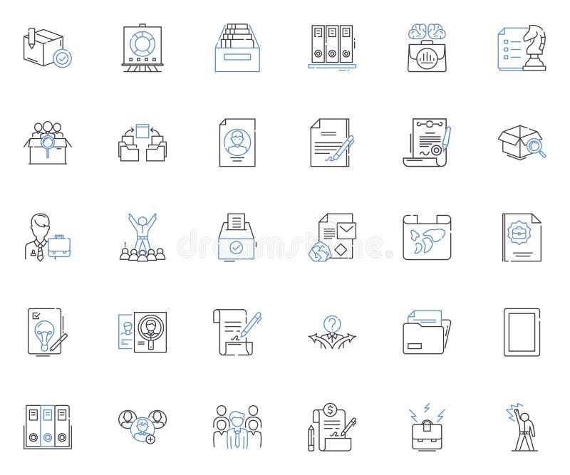 Data Manipulation Line Icons Collection Filtering Sorting Aggregation Joining Mapping