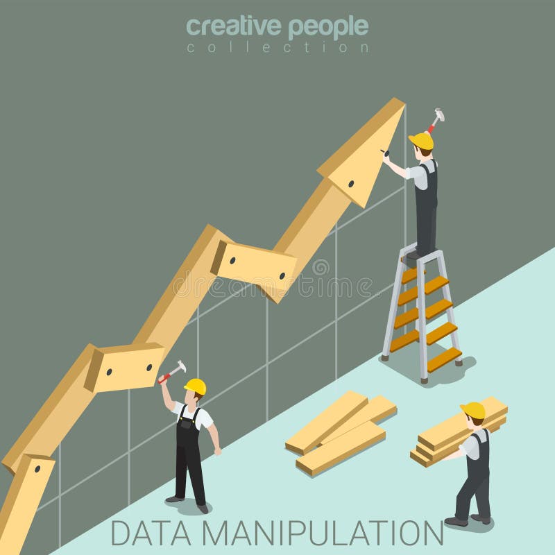 Data Manipulation Statistics Graphic Flat Isometric Vector 3d Stock ...