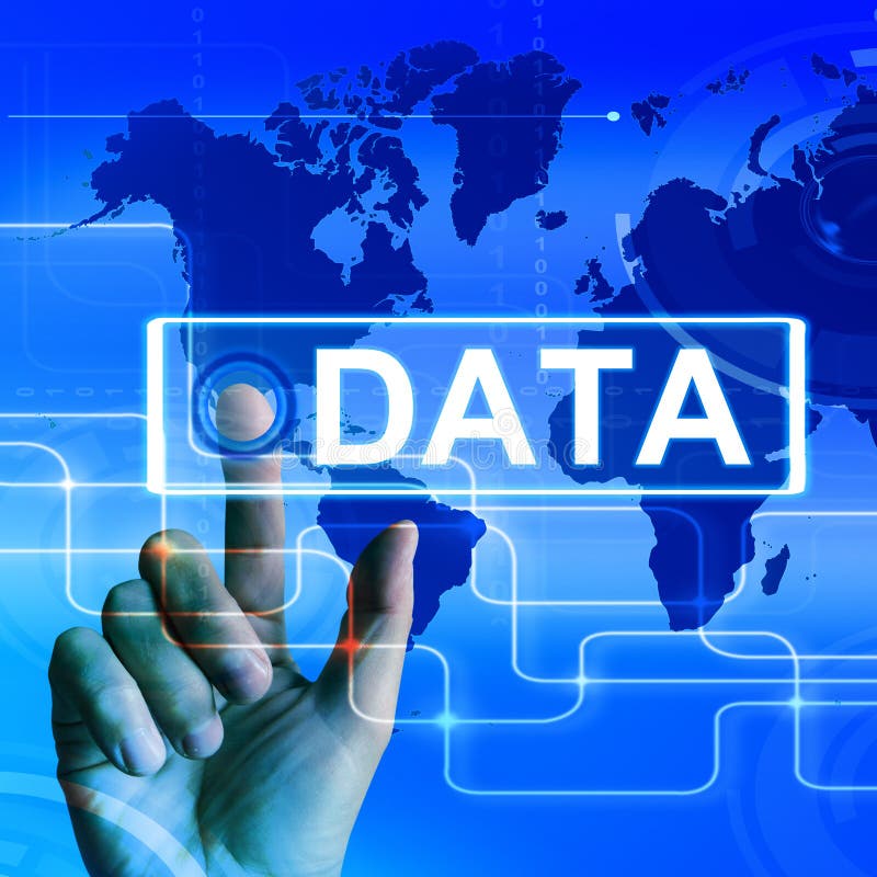 Data Map Displays an International or Worldwide Database Stock ...