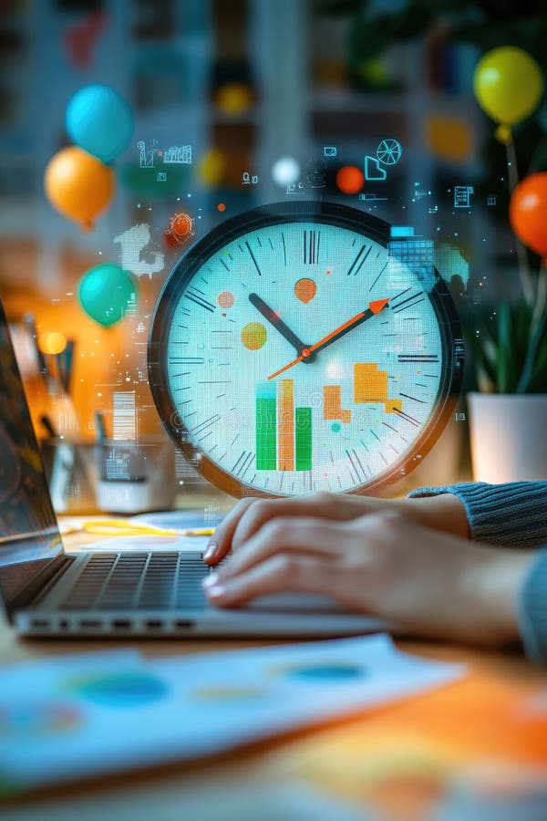 Data Mastery: Laptop Centered Workspace Showcases Efficient File ...