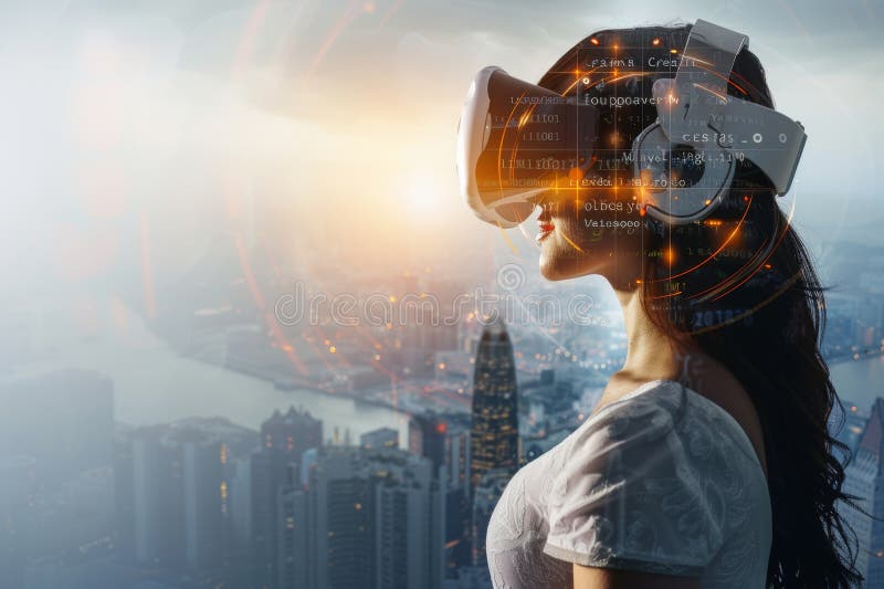 Data Mastery Woman on Peak, Man Analyzing, Woman in Binary Code Vortex, Symbolize Expertise ...