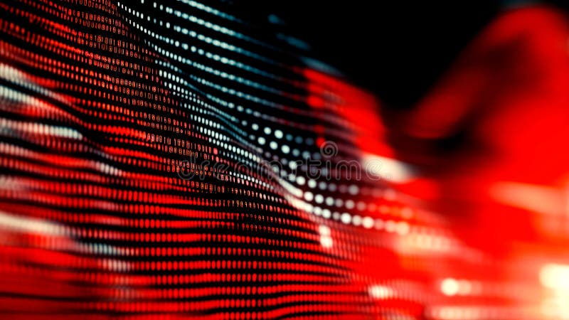 Data Matrix with Red and White Elements on Dark Background Stock Photo ...