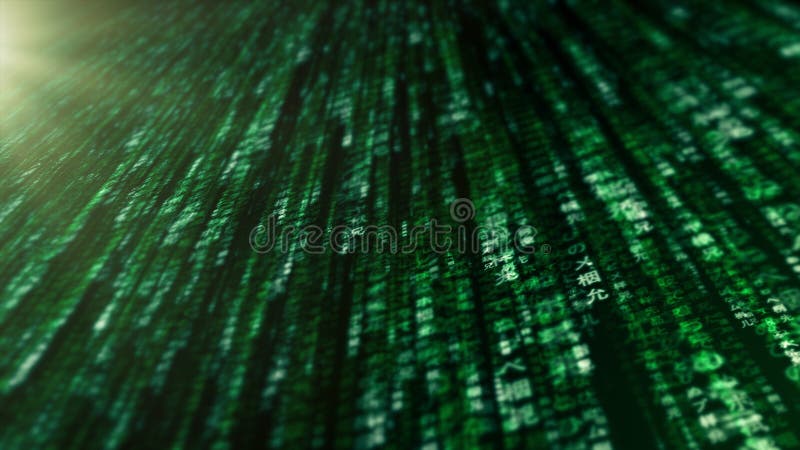 Matrix Display Information Network Simulation Stock Illustration ...