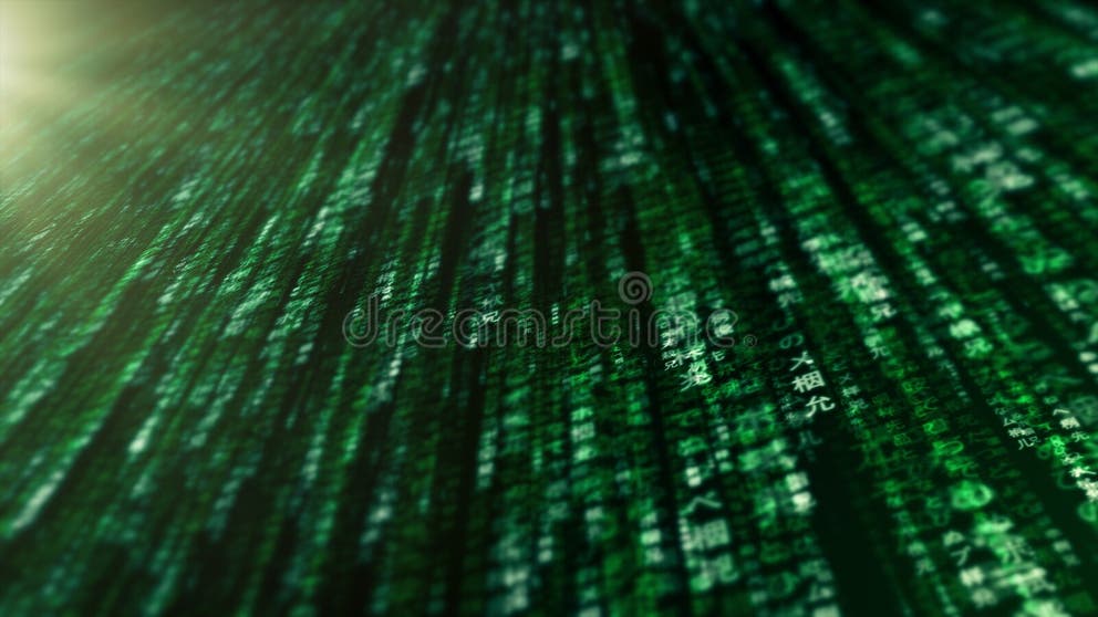 Matrix Display Information Network Simulation Stock Illustration ...