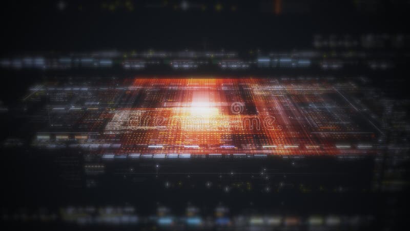 Matrix Display Information Network Simulation Stock Illustration ...