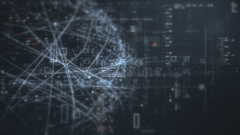 Matrix Display Information Network Simulation Stock Illustration ...