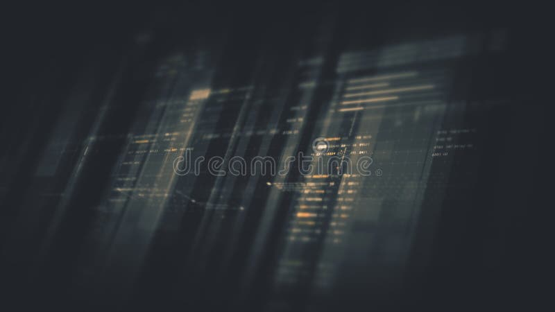 Matrix Display Information Network Simulation Stock Illustration ...