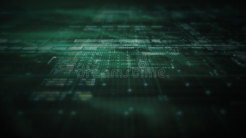 Matrix Display Information Network Simulation Stock Illustration ...