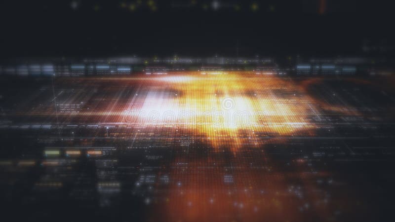 Matrix Display Information Network Simulation Stock Illustration - Illustration of user ...