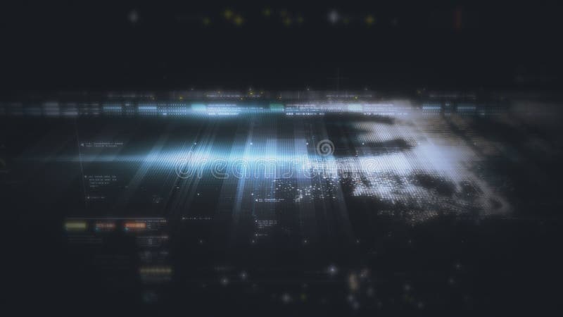 Matrix Display Information Network Simulation Stock Illustration - Illustration of user ...