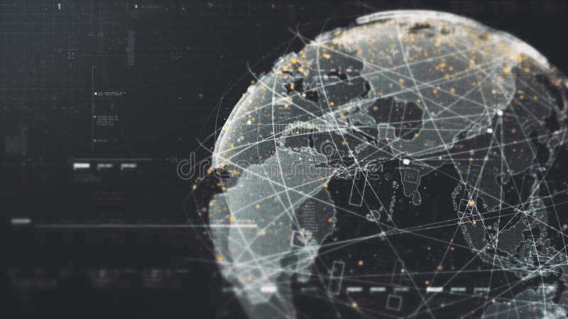 Matrix Display Information Network Simulation Stock Illustration ...