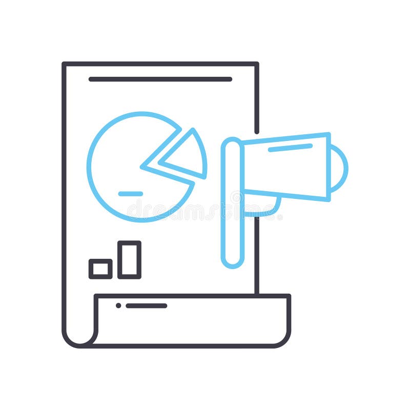 Data Media Line Icon, Outline Symbol, Vector Illustration, Concept Sign ...