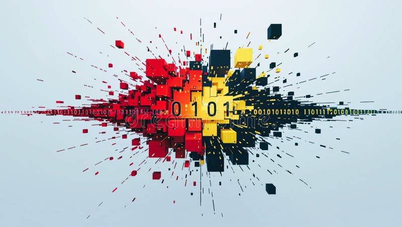 Data Meltdown, Colorful Ink Splat on a Dirty Grunge Backdrop Creates an ...