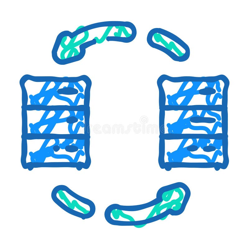 Data Migration Analyst Icon Doodle Illustration Stock Vector ...