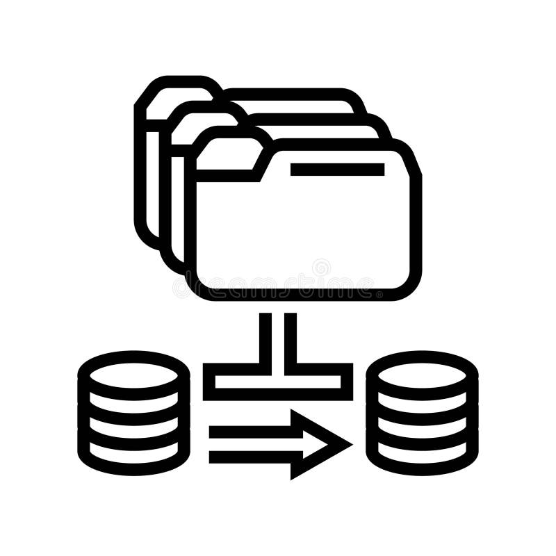 Data Migration Analyst Icon Doodle Illustration Stock Vector ...