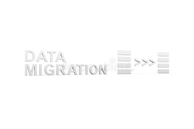 DATA MIGRATION Neon Concept Self Illumination Background 3D Stock ...