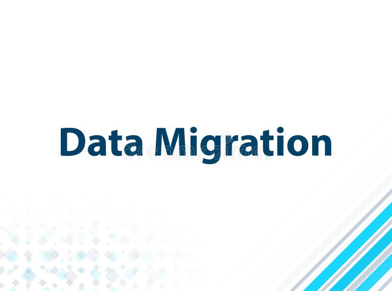 Data Migration Modern Flat Design Blue Abstract Background Stock ...