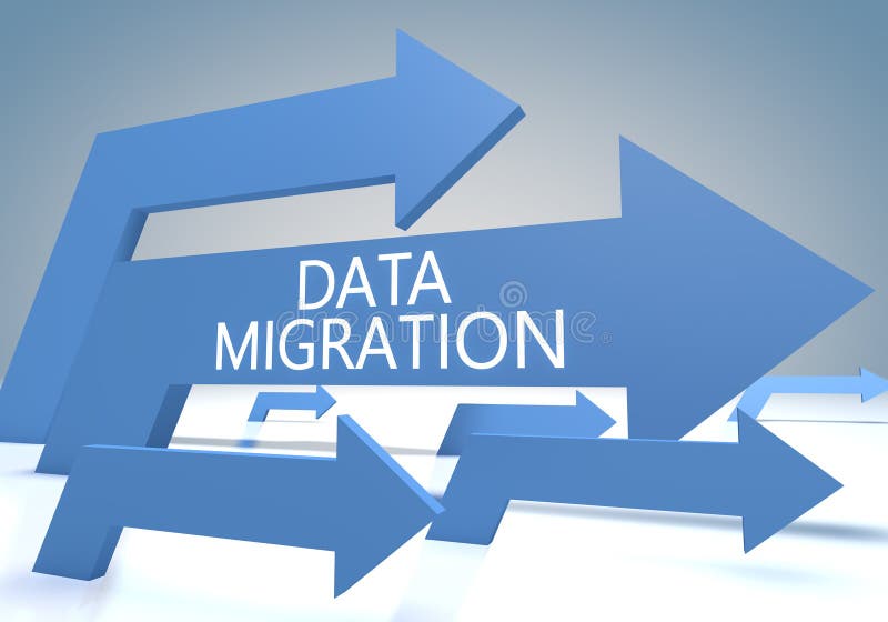 Data Migration stock illustration. Illustration of migration - 140579769