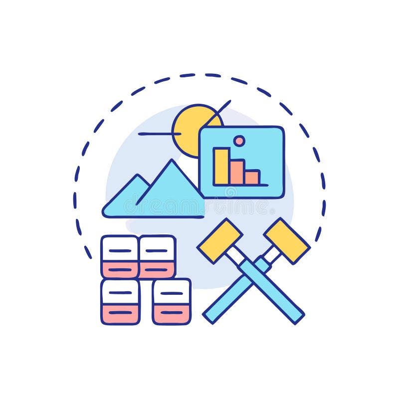 Data Mining Icon for Business Insights Stock Illustration ...