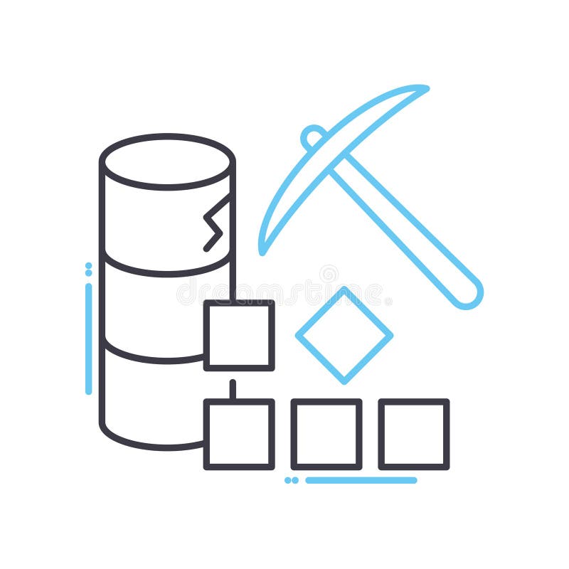 Data Mining Line Icon, Outline Symbol, Vector Illustration, Concept ... Data Mining Line Icon, Outline Symbol, Vector Illustration, Concept ...