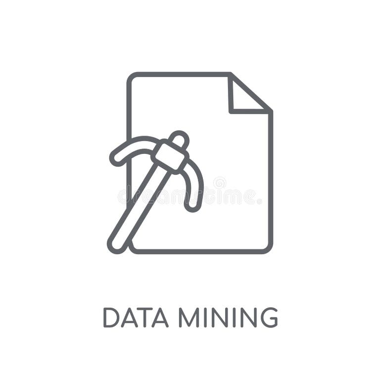 Data Mining Linear Icon. Modern Outline Data Mining Logo Concept Stock ...