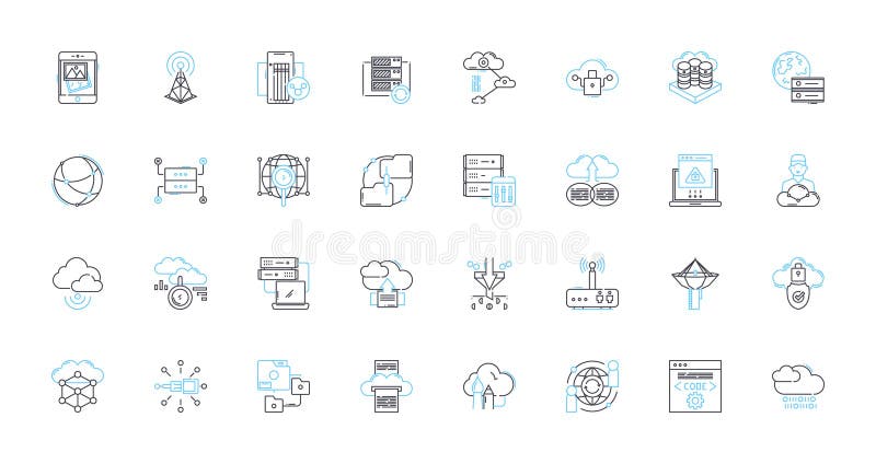 Data Mining Linear Icons Set Analysis Clustering Correlation