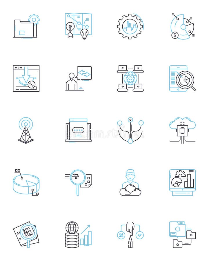 Data Mining Linear Icons Set. Association, Clustering, Correlation ... Data Mining Linear Icons Set. Association, Clustering, Correlation ...