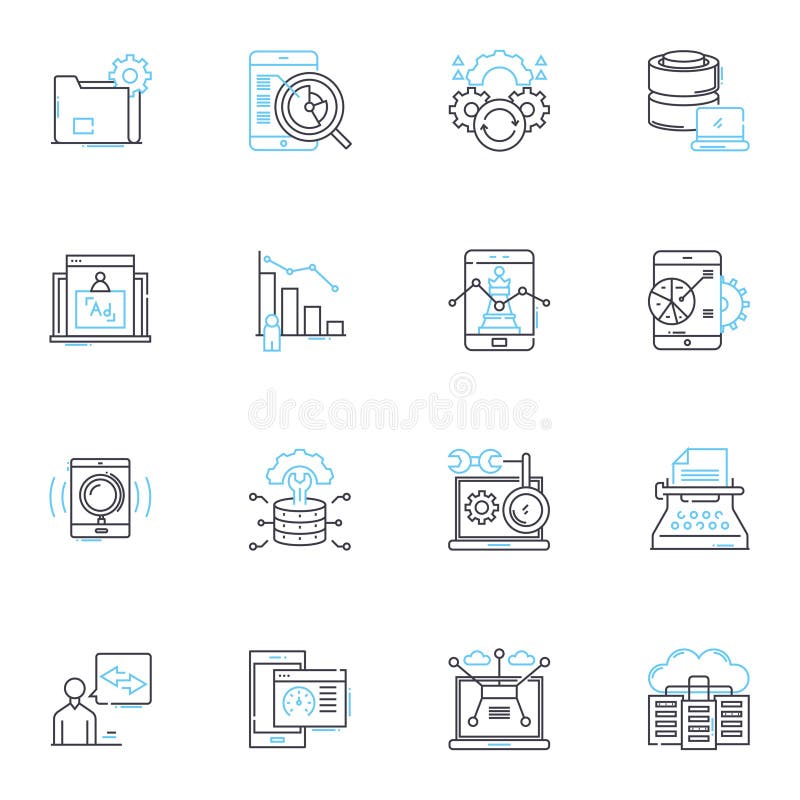 Data Mining Linear Icons Set Association Clustering Correlation