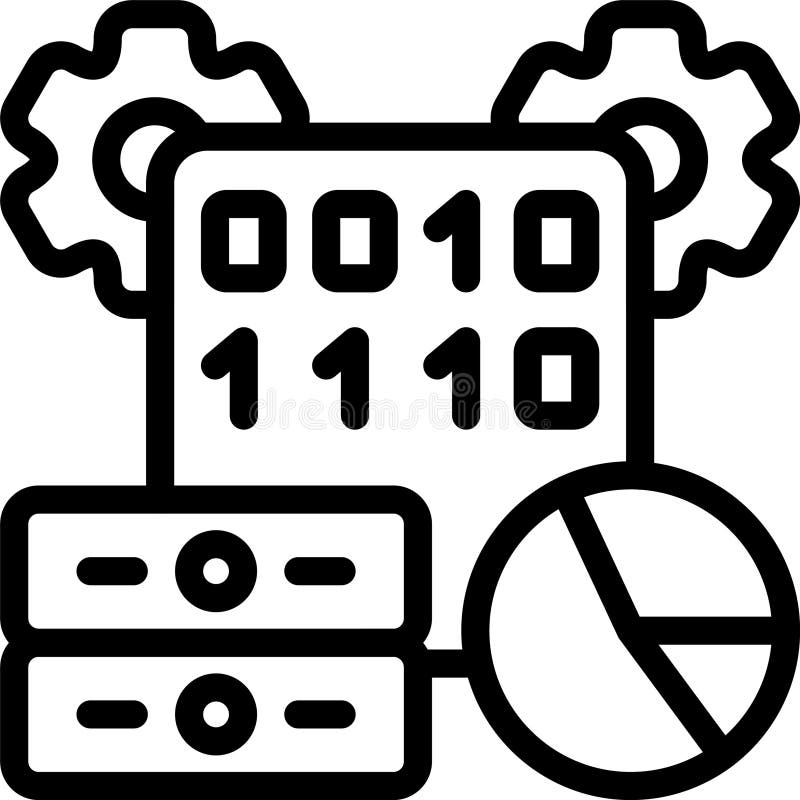 Data Mining Vector Icon stock vector. Illustration of analytics - 388693182