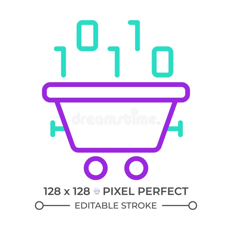 Data Mining Process Two Color Line Icon Stock Vector - Illustration of ...