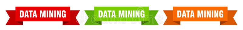 Data Mining Ribbon. Data Mining Isolated Paper Sign. Banner Stock ...