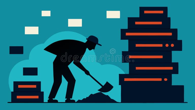 Data Mining a Silhouette of a Data Scientist Digging through Large ...