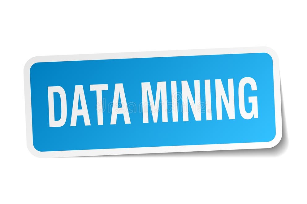 Data mining square sticker stock vector. Illustration of banner - 94549596