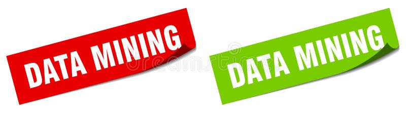 Data Mining Sticker. Data Mining Sign Set Stock Vector - Illustration ...
