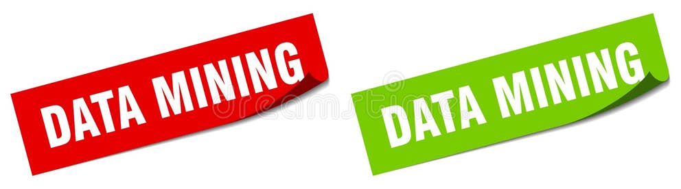 Data Mining Sticker. Data Mining Sign Set Stock Vector - Illustration ...