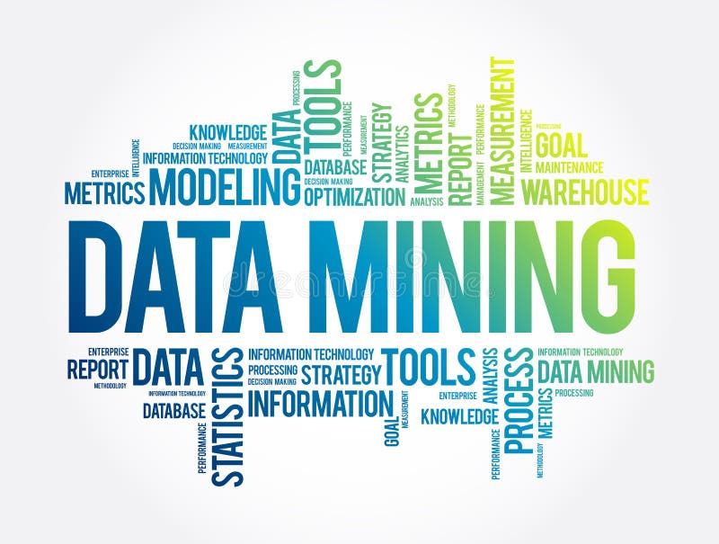 Data Mining Technology Strategy Word Cloud, Business Concept Background ...
