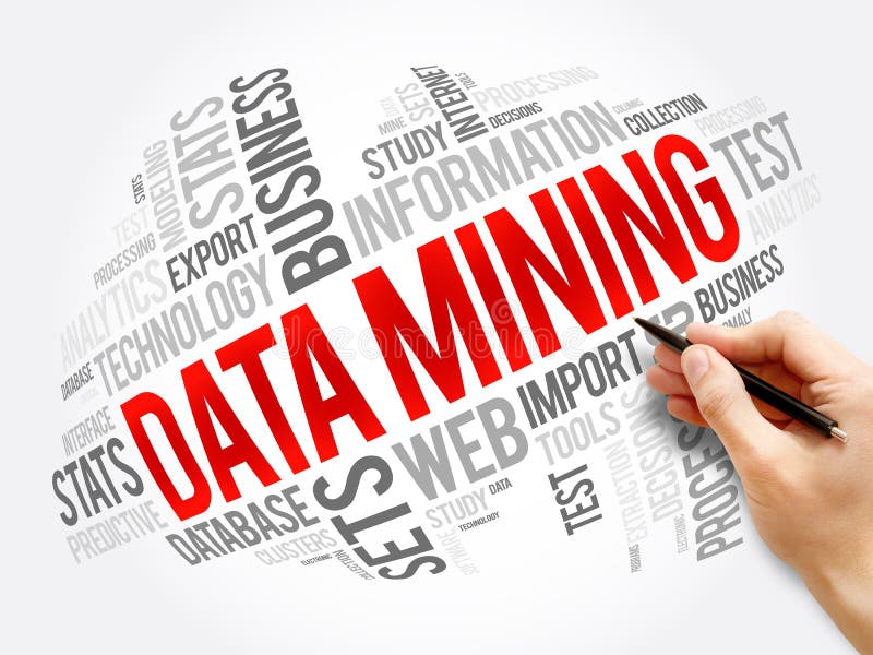 Data Mining - Technology Strategy Word Cloud Stock Image - Image of ...