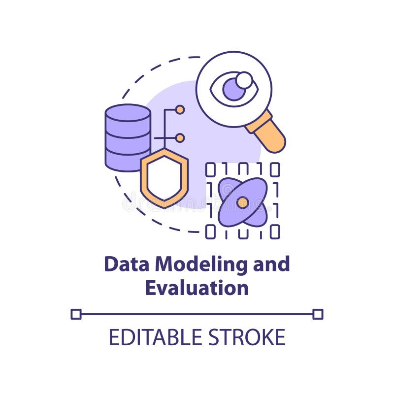 Data Modeling and Evaluation Concept Icon Stock Vector - Illustration ...