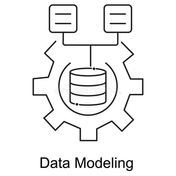 Data Modeling Icon. Vector Design Stock Illustration - Illustration of ...