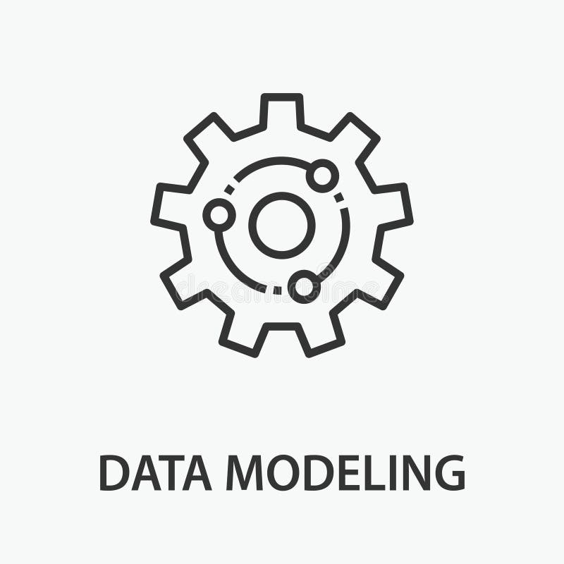 Data Modeling Vector Icon for Graphic and Web Design Stock Illustration ...