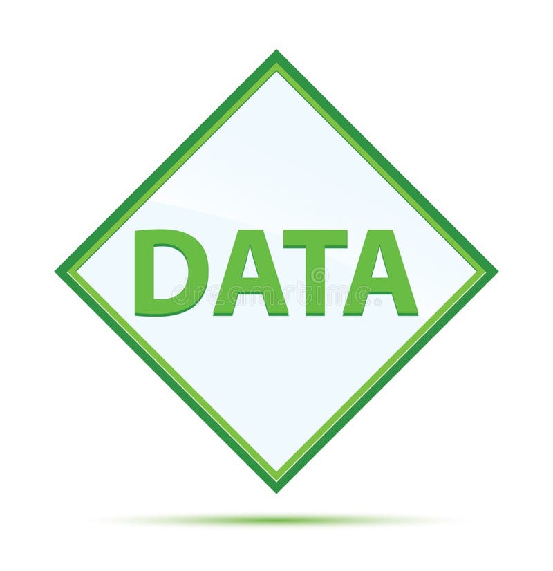 Data Modern Abstract Green Diamond Button Stock Illustration ...