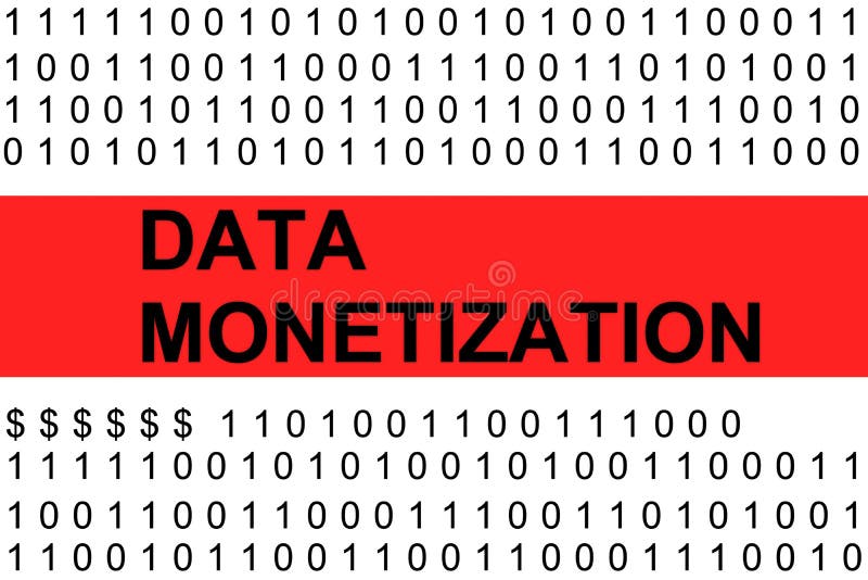 Data monetization stock illustration. Illustration of binary - 66065632