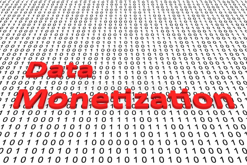 Data monetization stock illustration. Illustration of render - 88965863