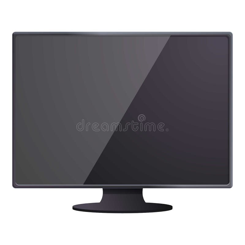 Data Monitor Icon, Cartoon Style Stock Vector - Illustration of market ...