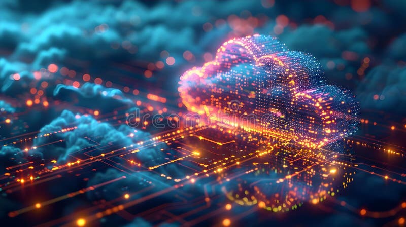 Data Nebula The Symphony Of Cloud Storage Concept Data Storage Cloud Computing Technology