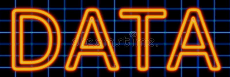 Data neon sign stock illustration. Illustration of neon - 115965710